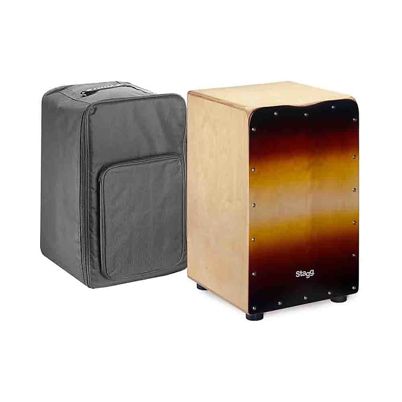 Stagg CAJ-50M-SB Standard-Sized Birch Cajon Sunburst Front | Reverb
