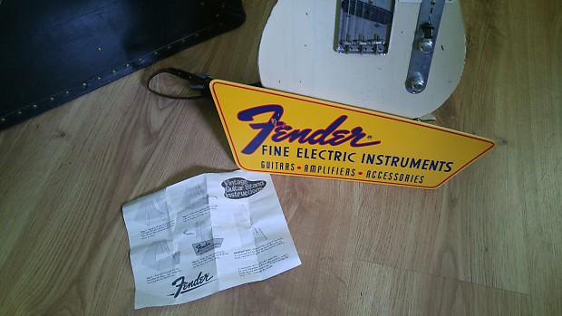 Vintage fender Guitar Dealer Sign Stand Cardboard and plastic | Reverb