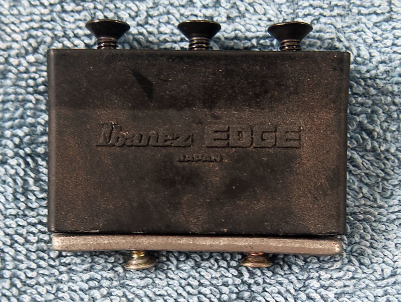 Vintage 1987 Ibanez Edge Bridge Block Black JAPAN | Reverb