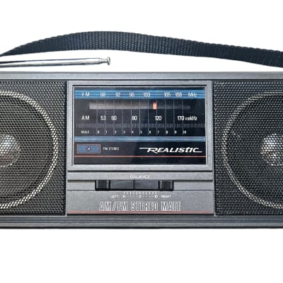Realistic 12-722 Stereo-Mate Radio 1988 - 1993 - Matte Black | Reverb