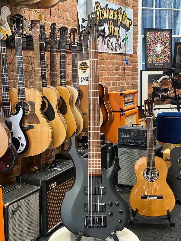 ESP LTD F-205 5-String Bass Guitar - Black Satin | Reverb