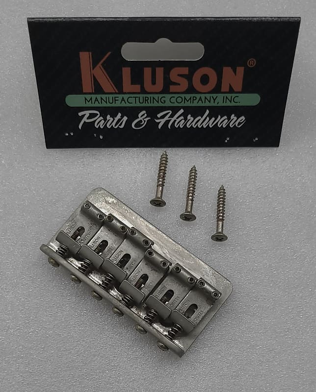 Aged Relic Nickel Kluson® Replacement Hardtail Bridge For | Reverb
