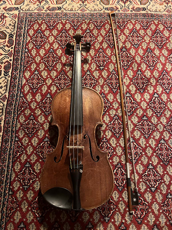 Maggini Labeled 4/4 Violin Early 1900s w/ bow and case | Reverb