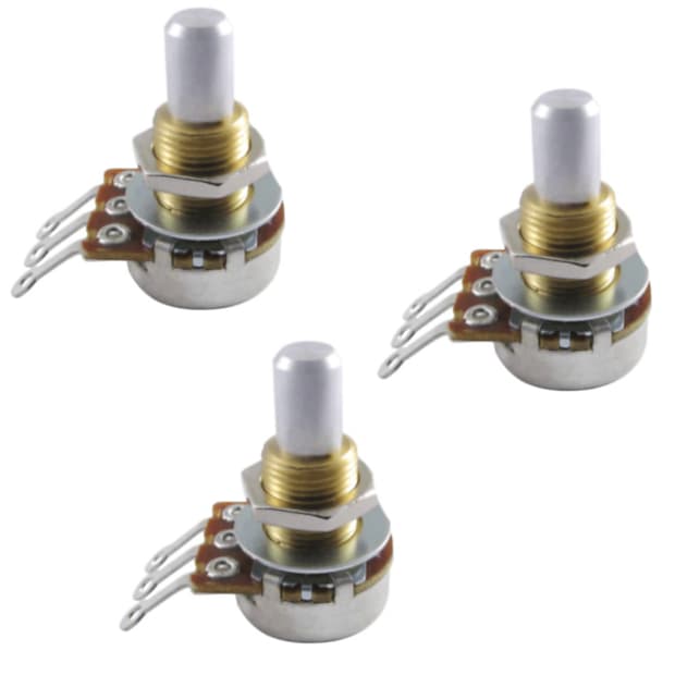 Bourns 250K Linear Taper Mini Guitar Pots-Solid Shaft (3) | Reverb