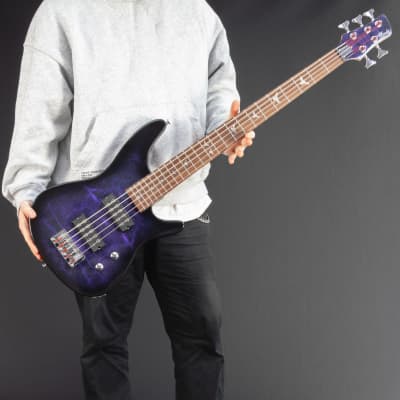 Lindo PDB-5 V2 Purple 5-String Electric Bass Guitar | Dove | Reverb UK