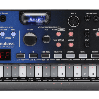 Korg Volca NuBass Synthesizer w/ MIDI Cable & 1/8" to Stereo | Reverb
