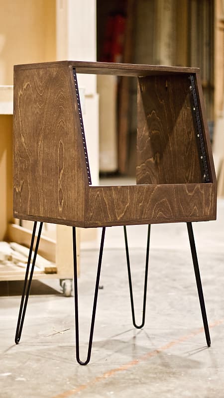 Carpenter Studio Gear Angled 10U Rack on Hairpin Legs | Reverb