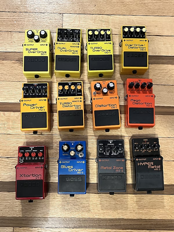 12 pc Boss pedal lot analog OVERDRIVE + DISTORTION collection | Reverb