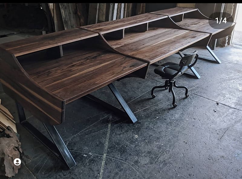 Insane Custom Monkwood 12' Studio Desk - One Of A Kind | Reverb