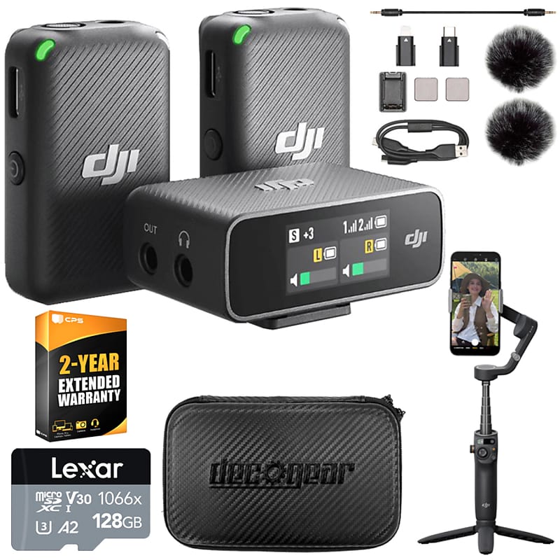 DJI Mic Wireless Microphone System and Audio Recorder with | Reverb