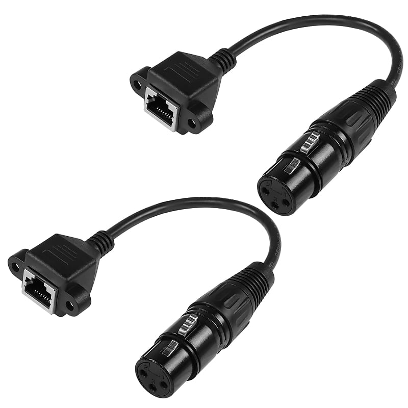2PCS 3 Pin XLR to RJ45 Adapter 15CM RJ45 to XLR DMX Cable | Reverb