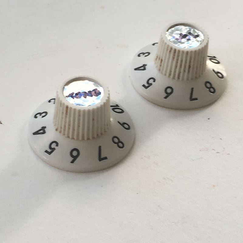 Two Vintage Spec Relic Jazzmaster Knobs Slotted Set Screws | Reverb