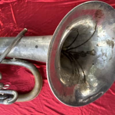 King Front bell baritone - Silver plated | Reverb
