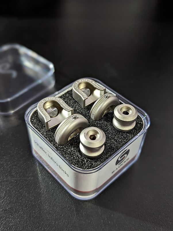 Genuine Schaller latest S-Lock Straplock. pair - Satin Pearl | Reverb Genuine Schaller latest S-Lock Straplock. pair - Satin Pearl | Reverb