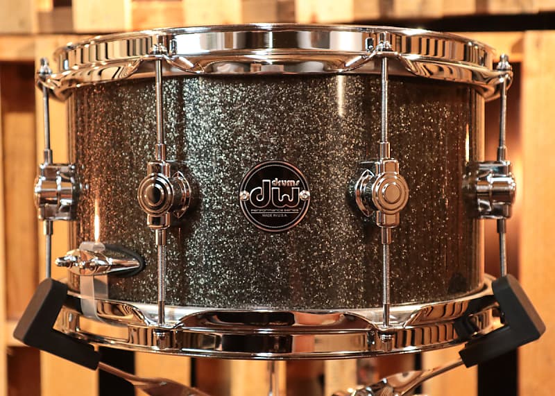 DW Performance Maple Pewter Sparkle Snare Drum - 7x13 | Reverb DW Performance Maple Pewter Sparkle Snare Drum - 7x13 | Reverb