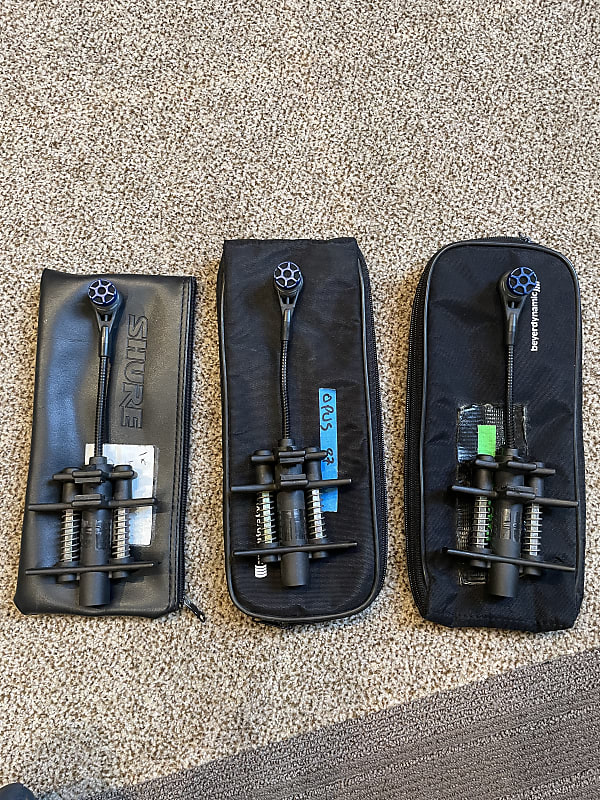 Set of three Beyerdynamic Opus 87 drum mics 2010s - Black | Reverb