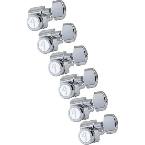 Tuners - Fender®, locking, 6 in a line, chrome | Reverb