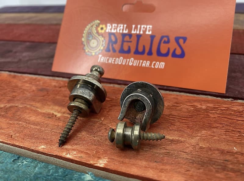 Real Life Relics Strap Locks 2022 Aged nickel | Reverb