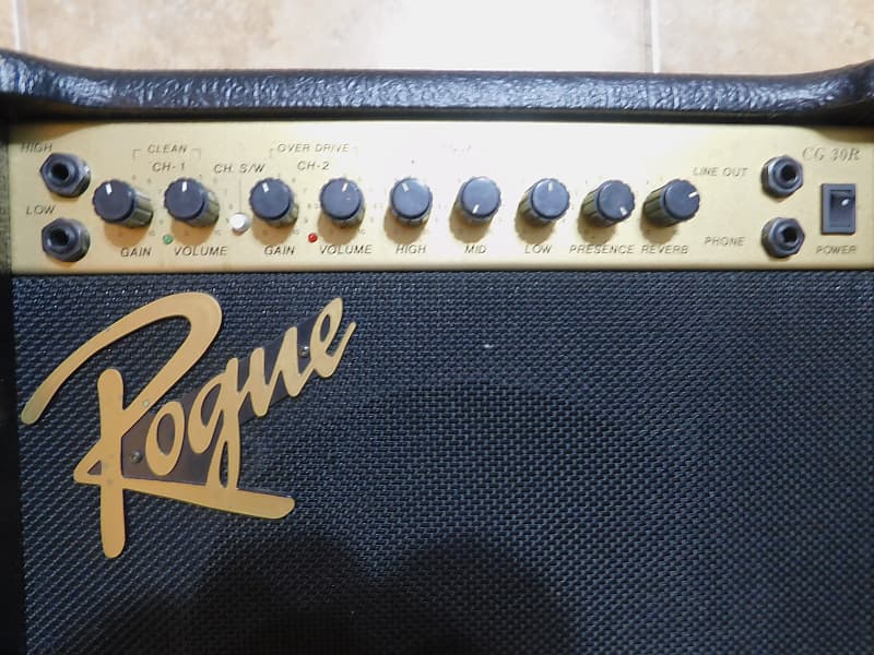 Rogue CG30R ? black with reverb, foot switch, and head phones | Reverb