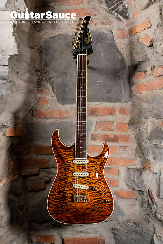 Pensa MK1 Plus Tiger Eye Heritage Cherry Full Binding | Reverb