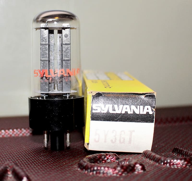 SYLVANIA 5Y3GT VT-197A BLACK PLATE HALO GETTER NOS NIB MINTY | Reverb