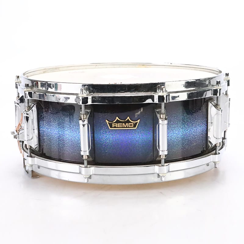 Remo Mastertouch Crown 14" x 5.5" Blue Sparkle Snare Drum w/ | Reverb