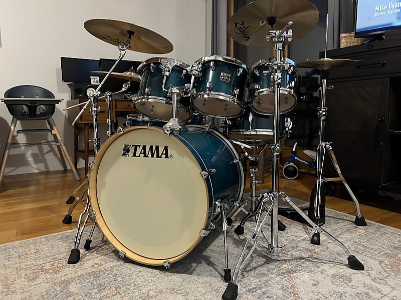 Tama Superstar Classic 7 piece kit with drum stands and | Reverb