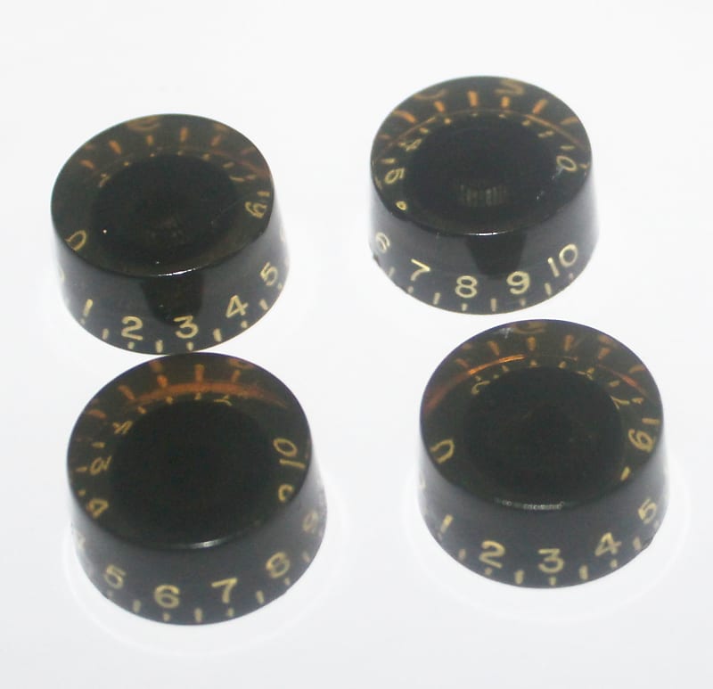 Vintage 1970's Gibson Barrel Speed Knobs Black SG Les | Reverb Canada
