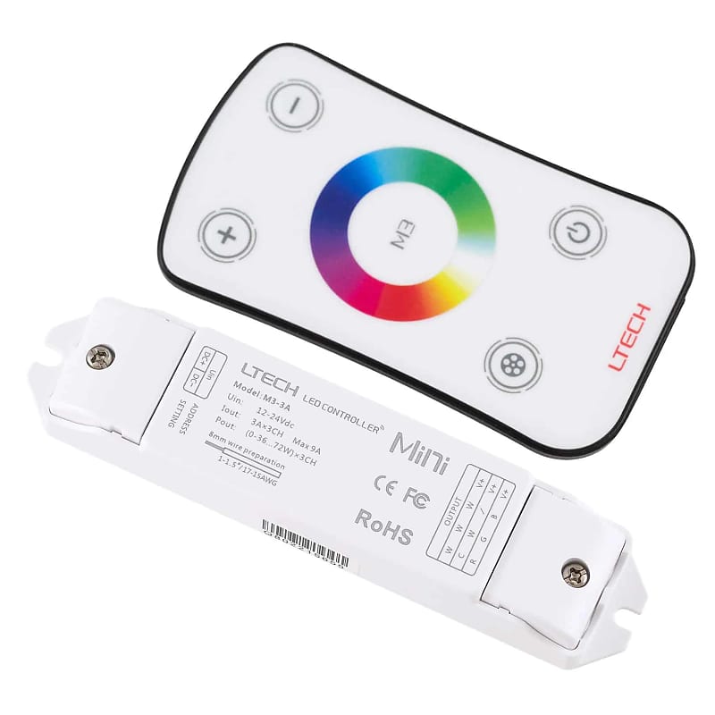 LTech M3+M3-3A LED RF 3 Channel RGB Wireless Remote & | Reverb
