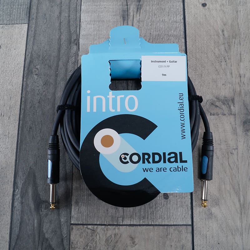 Cordial CCFI9PP 'Intro Series' 30ft Instrument Cable Gold | Reverb