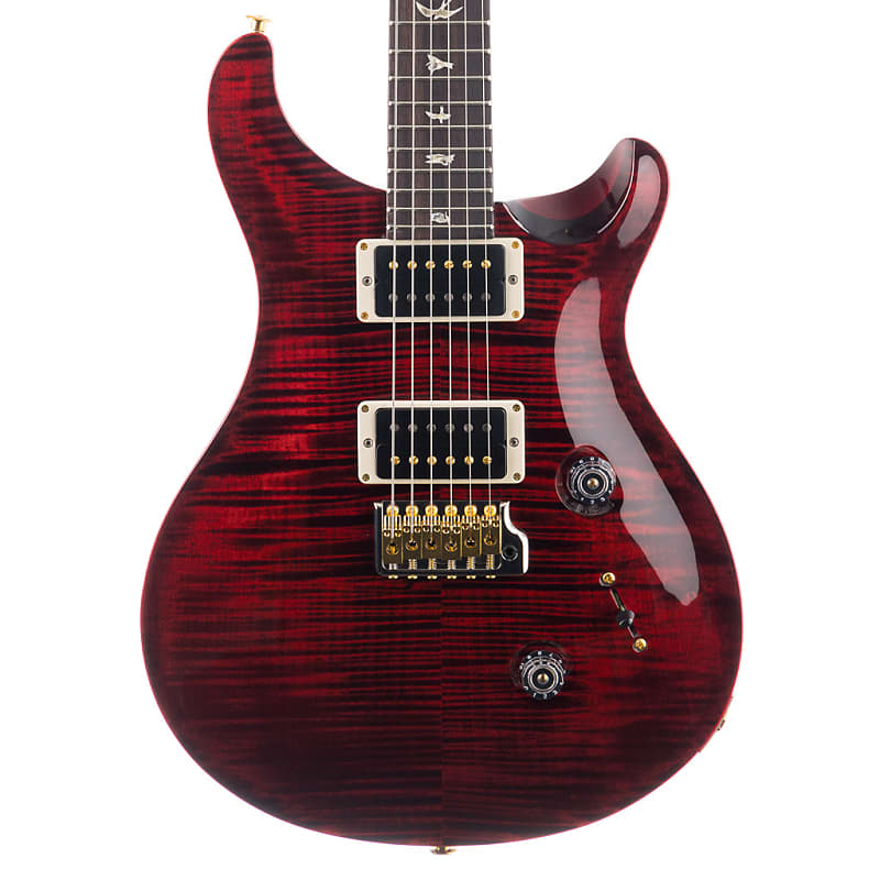 PRS Custom 24, 10 Top - Custom Color - Fire Red Wrap (050) | Reverb