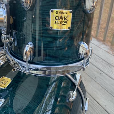 Yamaha Oak Custom Blue Azure Ridge Manu Katche Snare | Reverb