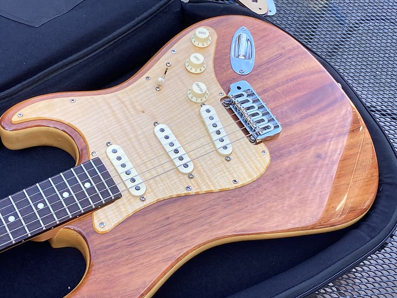 Warmoth, Sweetwood, Harmonic Design, Hipshot Koa stratocaster | Reverb