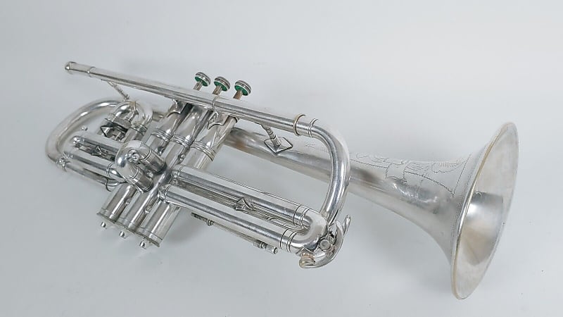 Vintage C.G. Conn Victor New Wonder Silver Cornet Early | Reverb