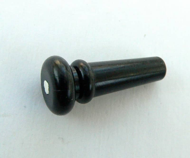 Black with white dot Strap Button Peg Acoustic Guitar End | Reverb UK