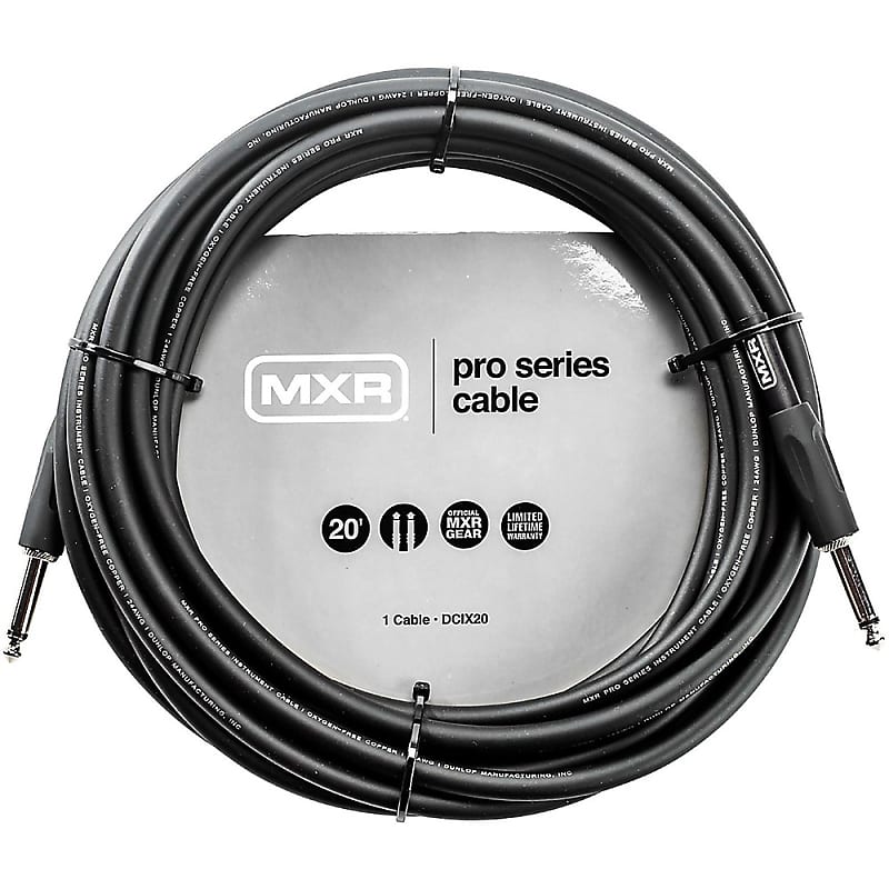 MXR Pro Series Straight To Instrument Cable 20 ft. Black | Reverb