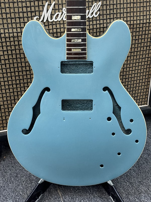 Gibson ES-330 Body & Neck Husk Pre 1965 - Pelham Blue Marty | Reverb
