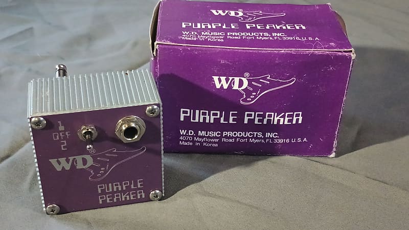 WD Purple Peaker Boost Effects Box NEW OLD STOCK Rare | Reverb
