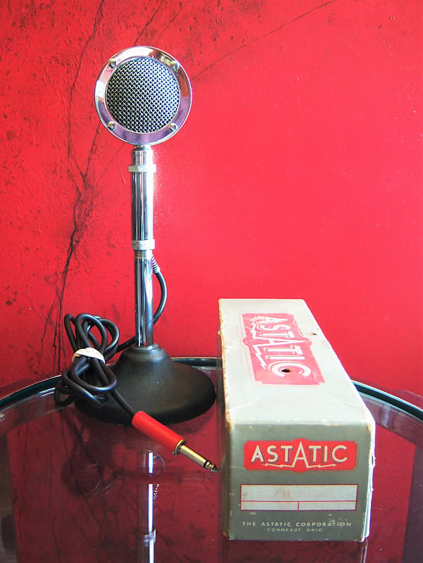 Vintage 1940's Astatic D-104 crystal "Lollipop" microphone | Reverb