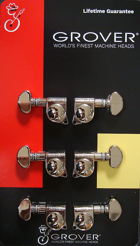 Grover 406N Mini Rotomatic Locking Tuners 3 +3 Nickel Finish | Reverb