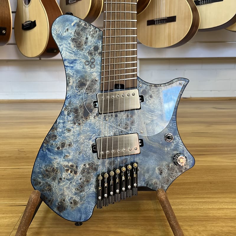 GOC C-Class Satya+ Headless 7 String Electric Guitar (Azure) | Reverb