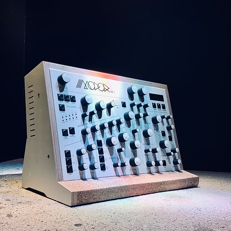 Modor Synthesizer Rack // Matte white + awesome Cork Handrest | Reverb