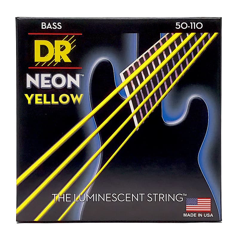 DR NYB-50 HiDef Coated Neon 4 string Heavy Bass Strings | Reverb