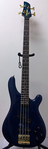 Used Fernandes Active 4 String Bass in Transparent Blue | Reverb