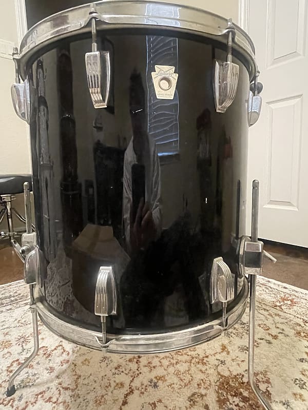 Ludwig Floor tom Mid 80’s - Black cortex | Reverb