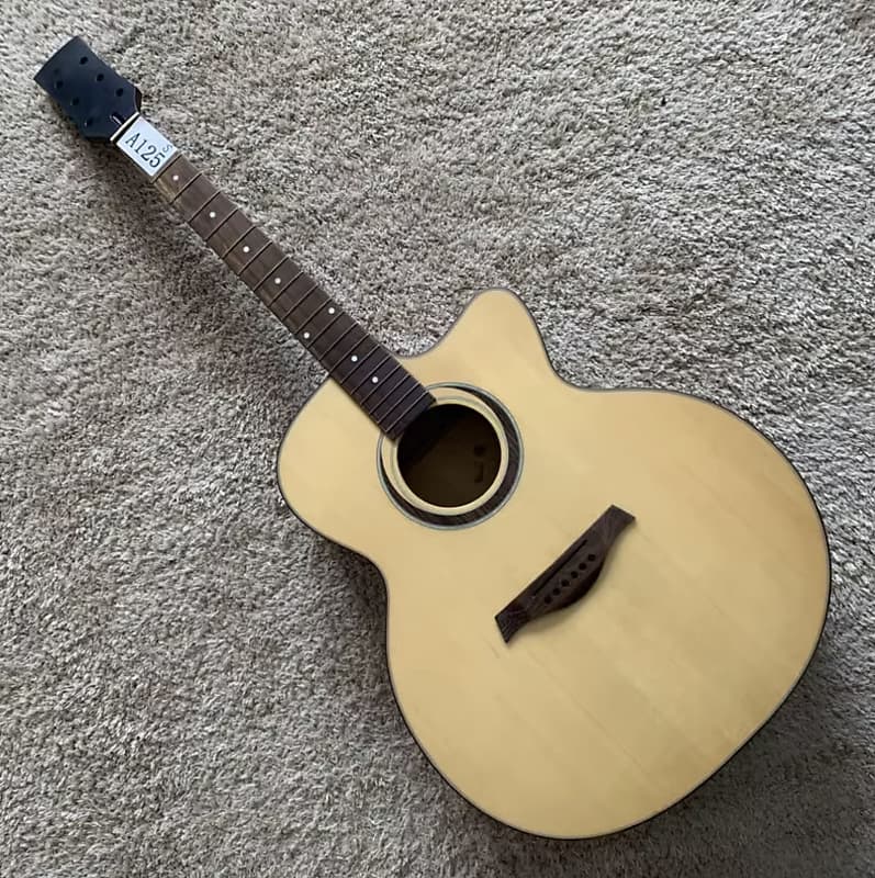 DIY Project Acoustic Guitar Spruce and Maple Body with Neck, | Reverb