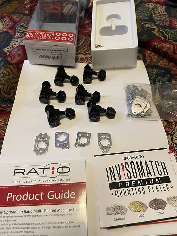 Graph Tech Ratio 6L Mini 2-Pin Tuners, Staggered Posts - | Reverb