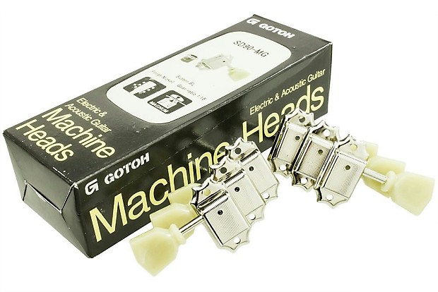 GOTOH Vintage-Style Locking 3x3 Guitar Tuners, Nickel | Reverb UK