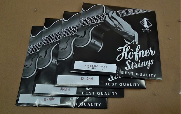 HOFNER H1133-B Flat Wound Short Scale Bass Strings 4 Pack as | Reverb