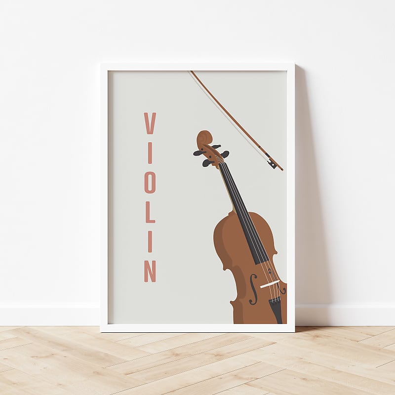 Violin Print - Violinist Music Poster, Music Studio | Reverb Australia